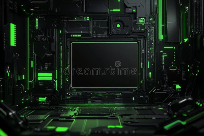 A Cuttingedge, Futuristic Cyberpunk Display Interface Designed ...