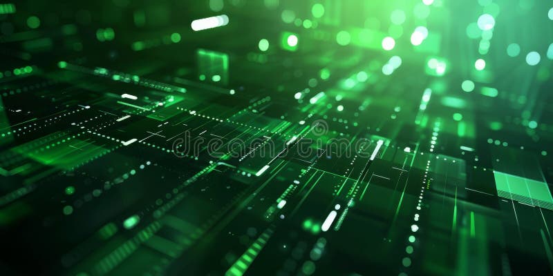 Cuttingedge Green Digital Matrix Backdrop with Radiant Lines for a ...