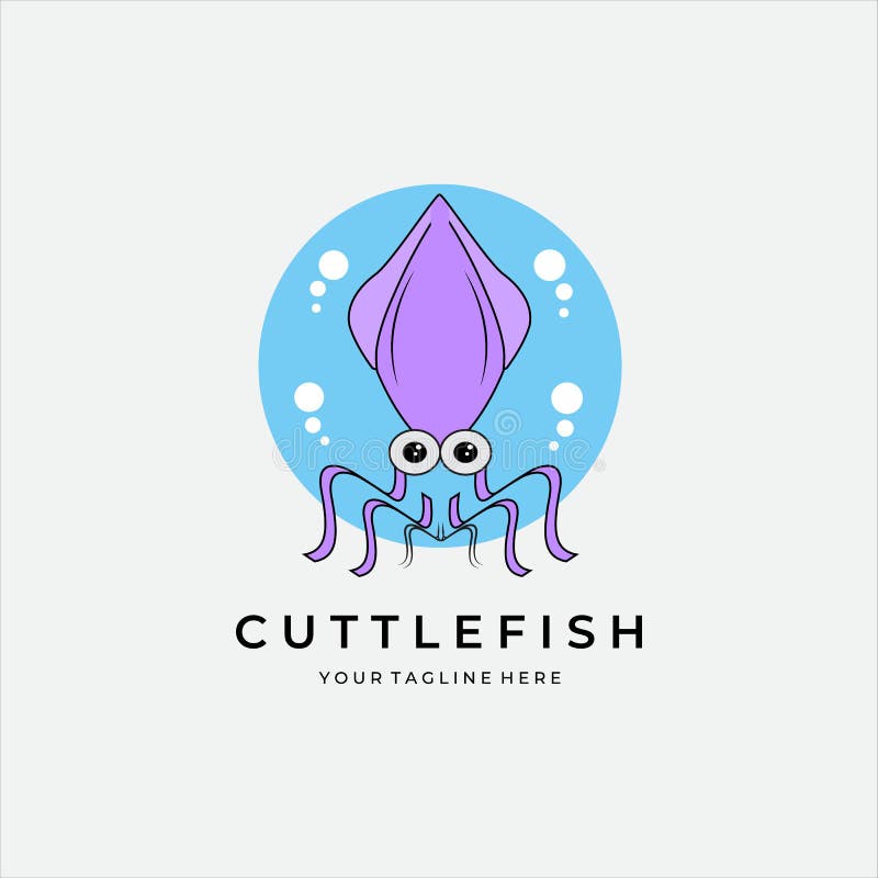 Cuttle Fish Vintage Vector Logo Illustration Design Stock Vector ...