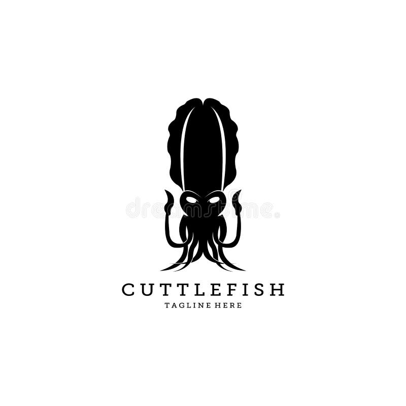 Cuttlefish Logo Vintage Vector Illustration Design Stock Vector ...