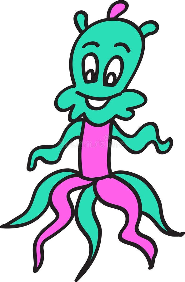 Cuttlefish monster stock vector. Illustration of monster - 36662987