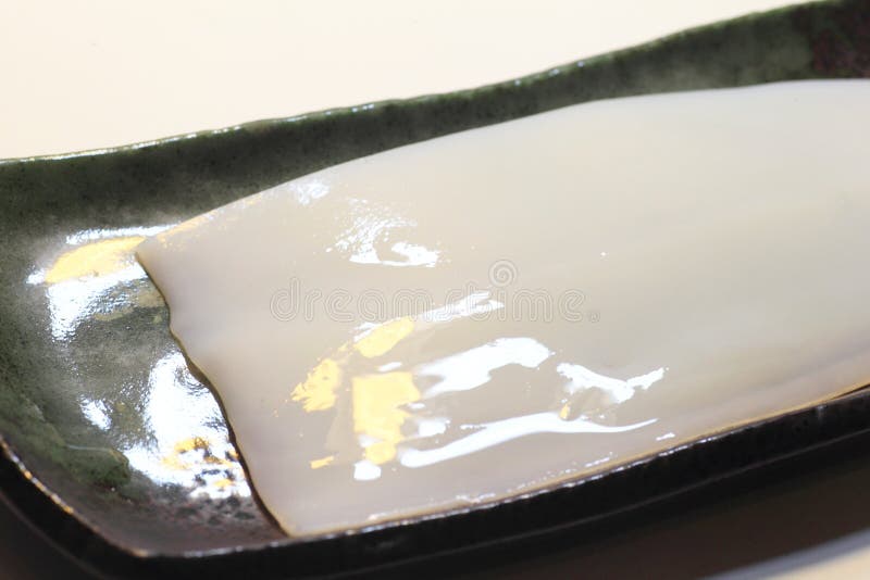 Cuttlefish sashimi stock image. Image of yellowfin, white - 52655693