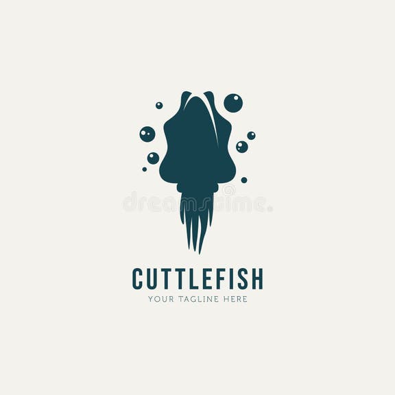 Cuttlefish Logo Template Vector Illustration Design. Simple Silhouette ...