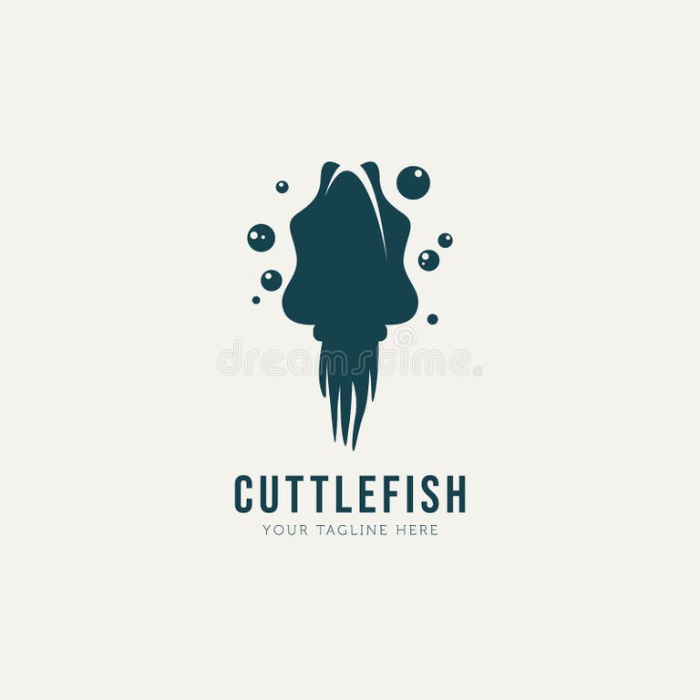 Cuttlefish Logo Template Vector Illustration Design. Simple Silhouette ...