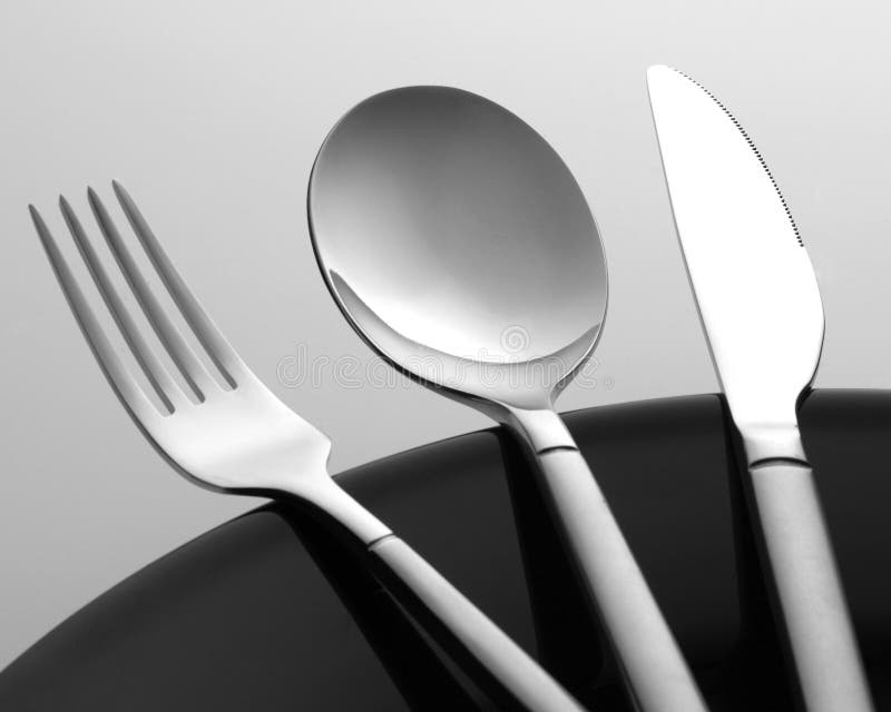 Cuttlery stock photo. Image of plate, silverware, silver - 15004214