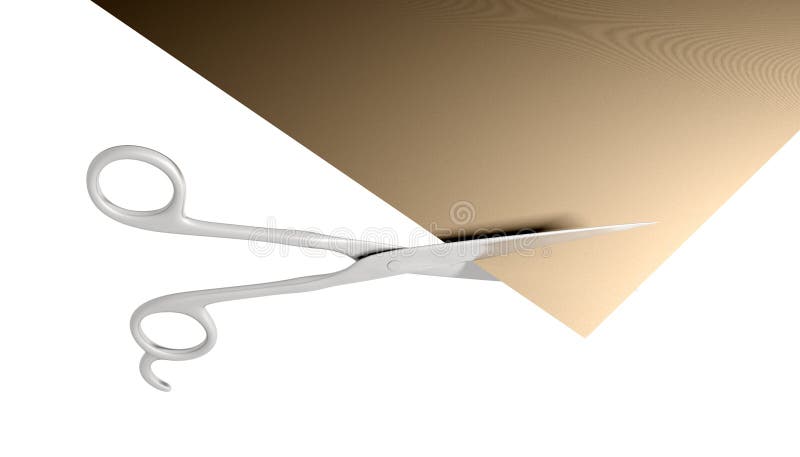Cuttng corners stock illustration. Illustration of scissors - 49422615
