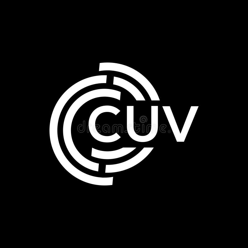 CUV Letter Logo Design on Black Background. CUV Creative Initials ...