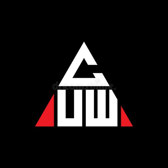 CUW Triangle Letter Logo Design with Triangle Shape. CUW Triangle Logo ...