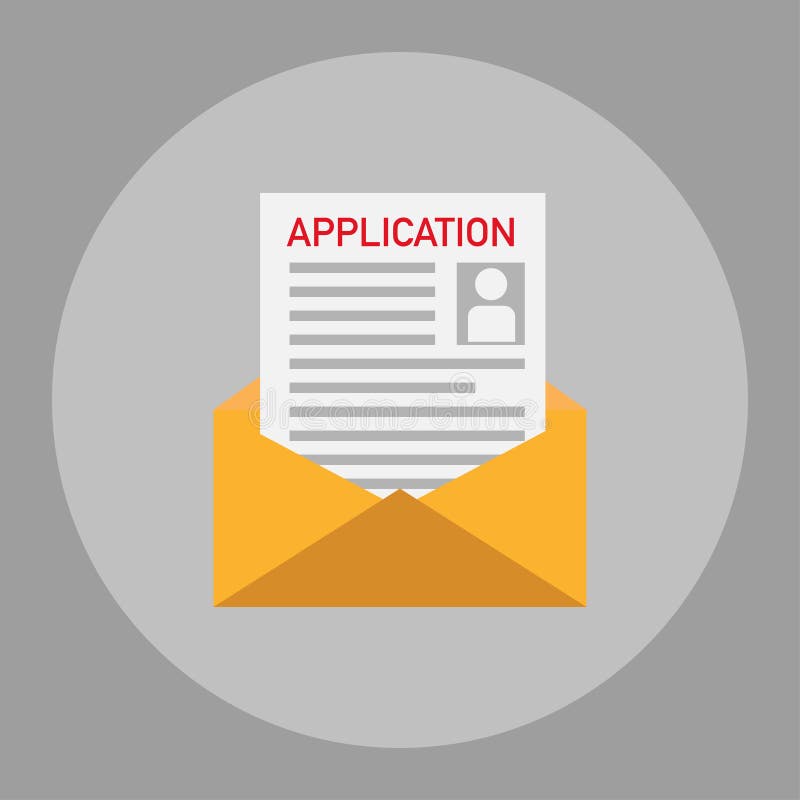 Cv Application Received Via Mail Flat Design Stock Vector ...