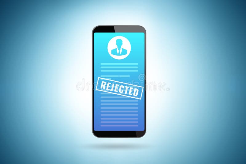 CV Application Rejection Notice in Employment Concept Stock ...