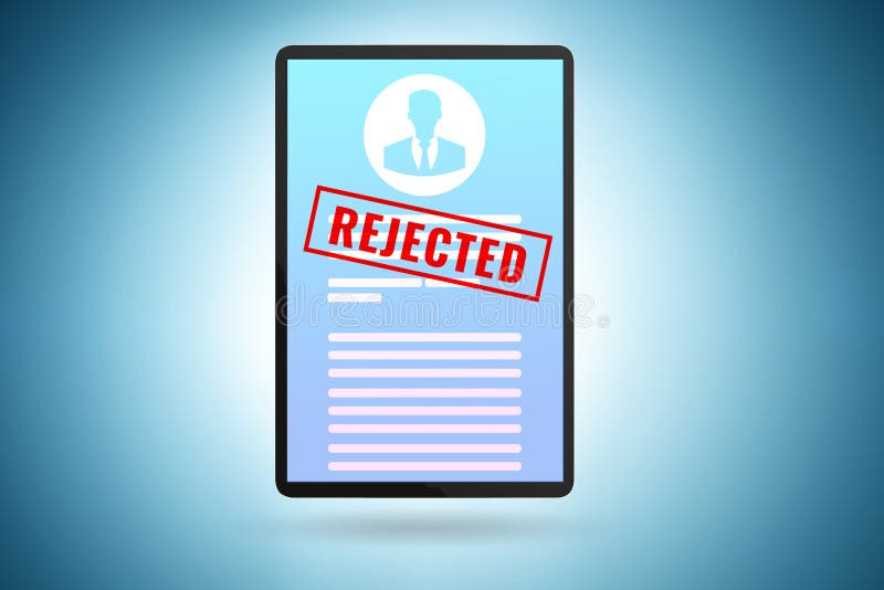 CV Application Rejection Notice in Employment Concept Stock Photo ...