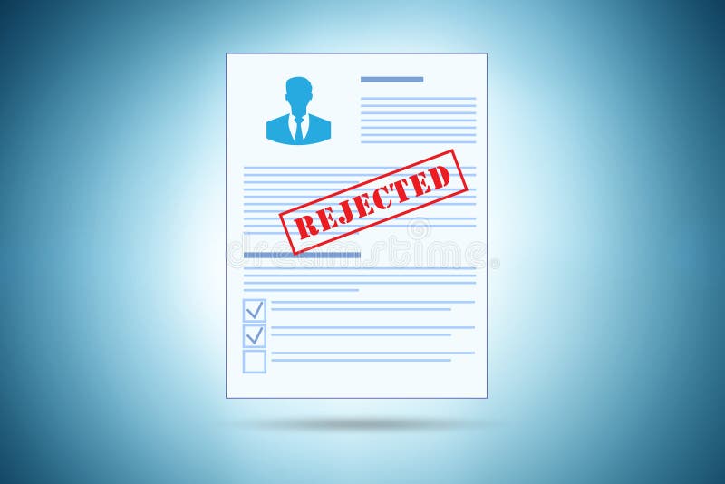 CV Application Rejection Notice in Employment Concept Stock ...