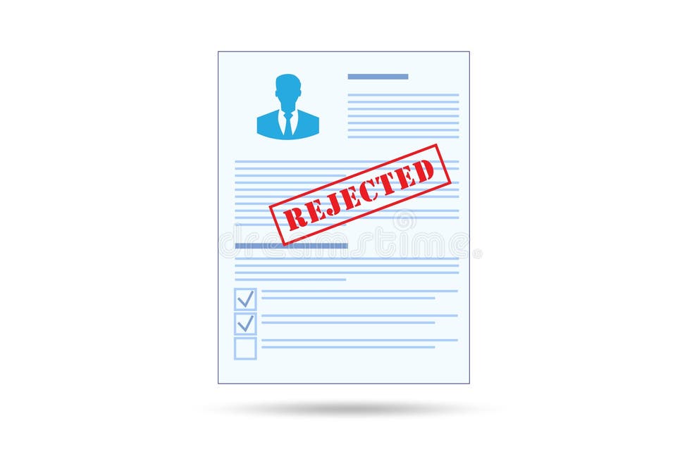 CV Application Rejection Notice in Employment Concept Stock ...