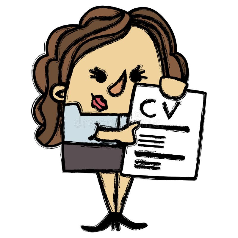 Businesswoman with Curriculum Avatar Character Stock Vector ...