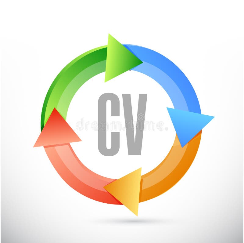 Cv, Concept De Signe De Cycle De Curriculum Vitae Illustration Stock ...