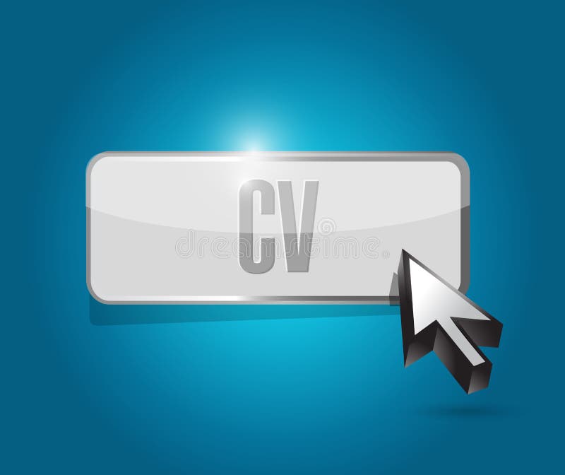 Cv, Curriculum Vitae Check Mark Sign Concept Stock Illustration ...