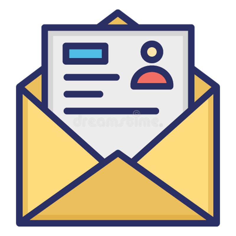 Cv, Cv by Mail . Vector Icon Which Can Easily Modify or Edit Stock ...