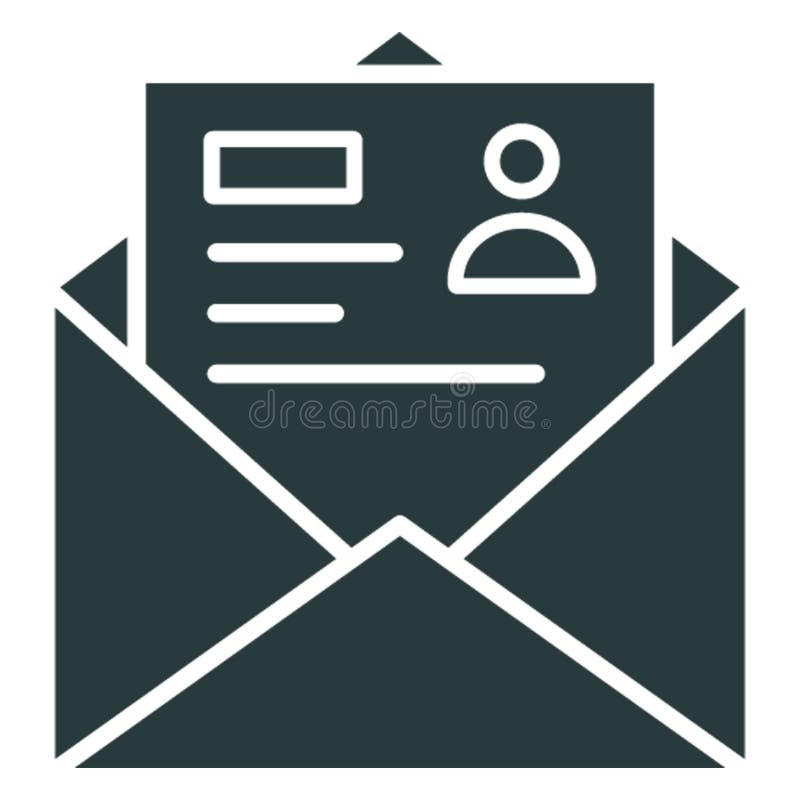 Cv, Cv by Mail . Vector Icon Which Can Easily Modify or Edit Stock ...