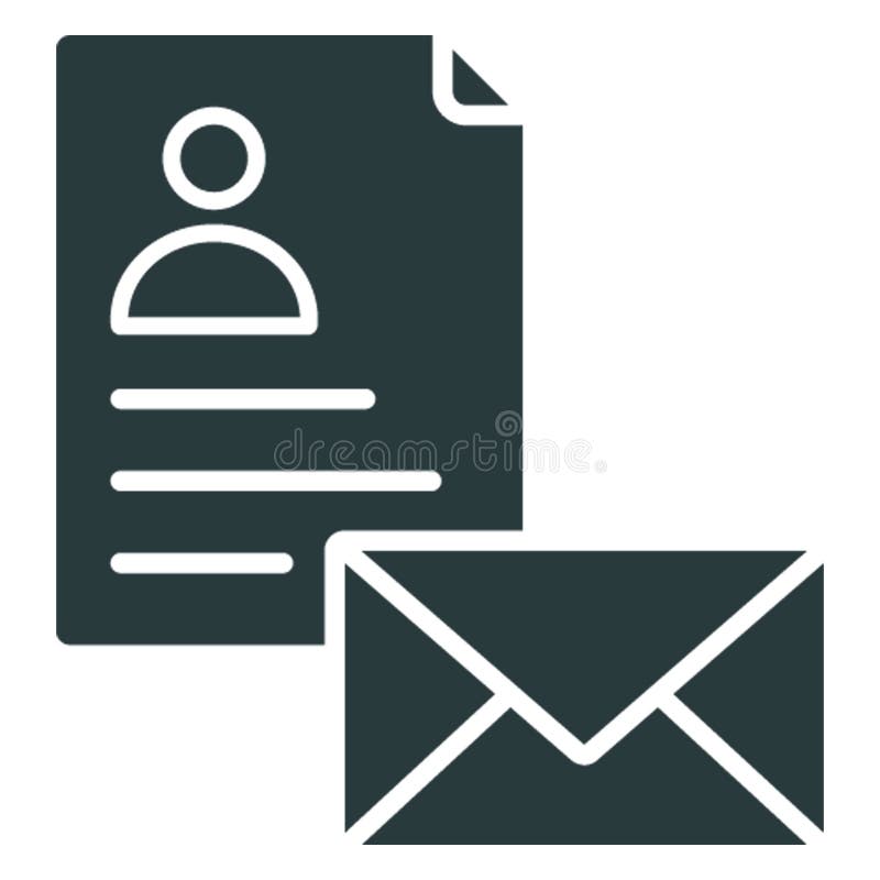 Cv, Cv by Mail . Vector Icon Which Can Easily Modify or Edit Stock ...