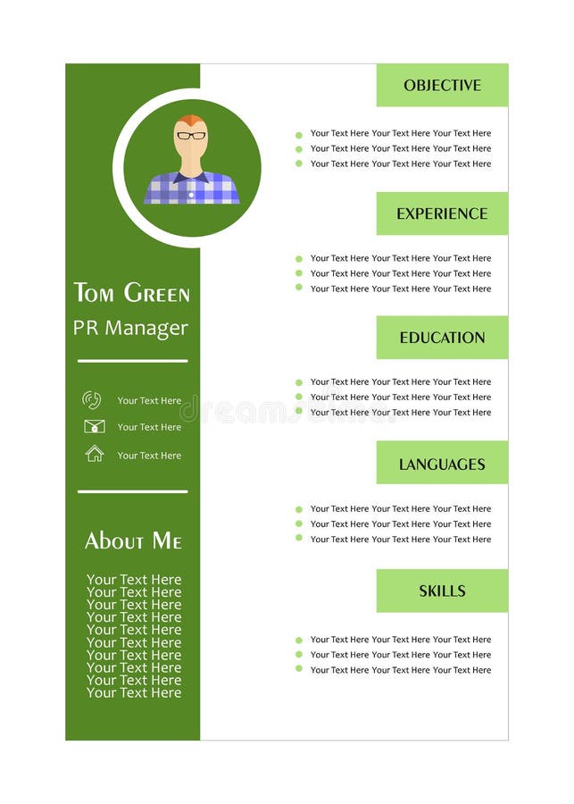 The cv flat design stock vector. Illustration of flat - 79573747