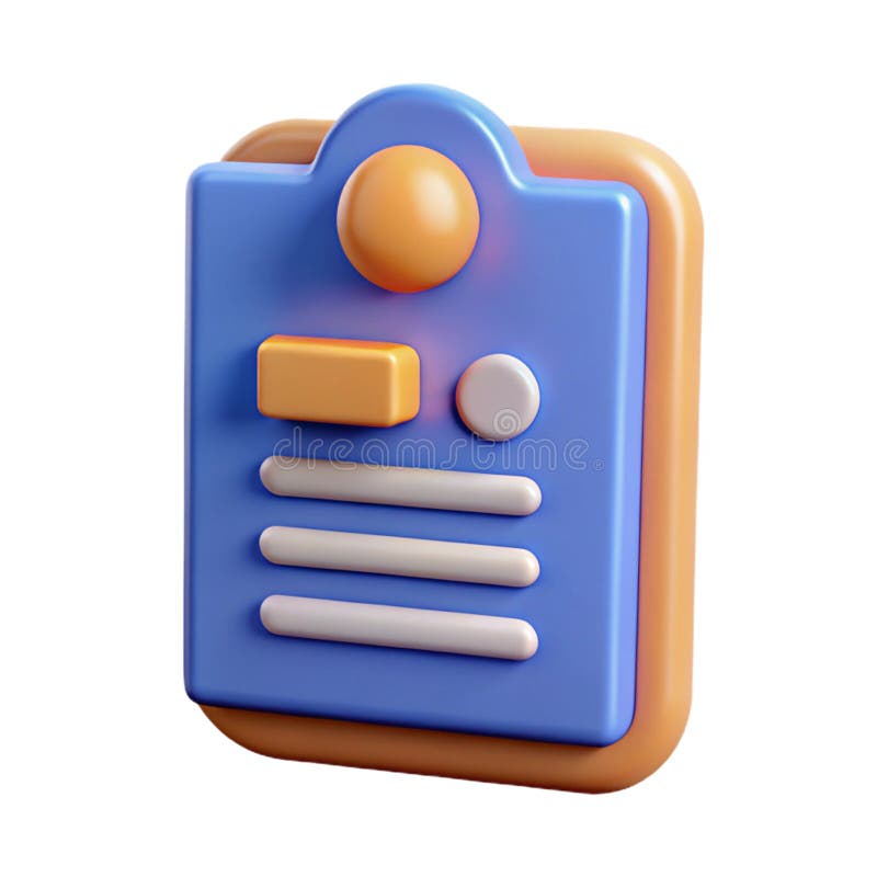 CV Form 3D Icon stock illustration. Illustration of editable - 358577142