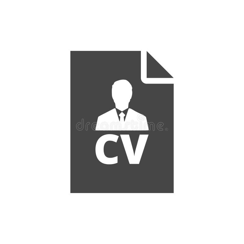 Cv-het Pictogram, Cv Hervat Pictogram Vector Illustratie - Illustration ...