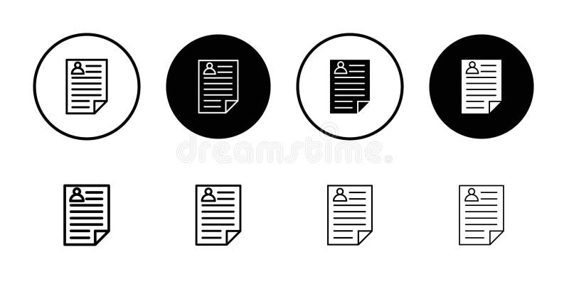 CV Icon Flat Fill Set Collection Stock Vector - Illustration of vector ...