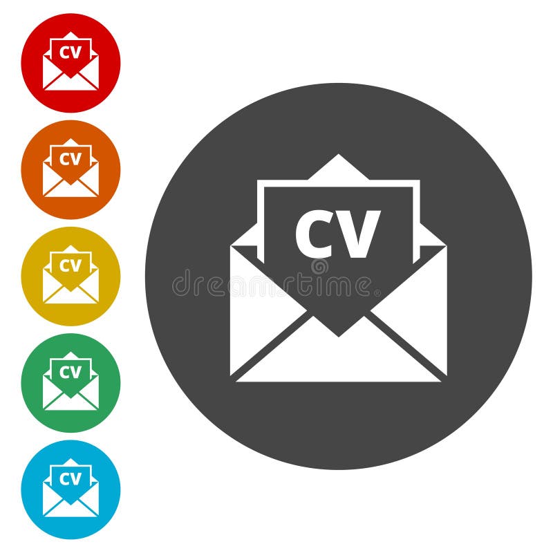 CV icon, CV resume icon stock vector. Illustration of profile - 124755427
