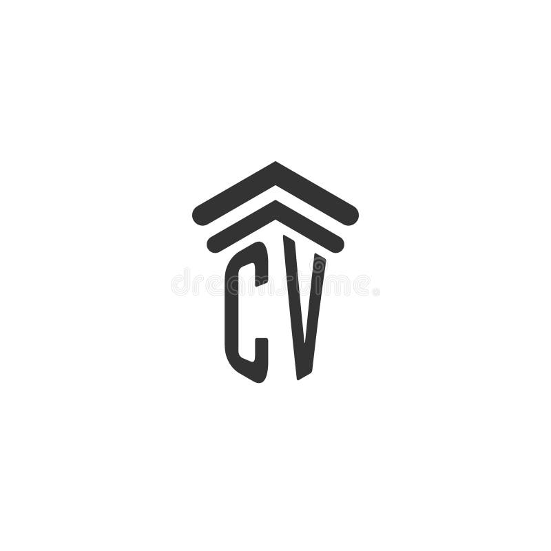 CV Initial for Law Firm Logo Design Stock Vector - Illustration of firm ...