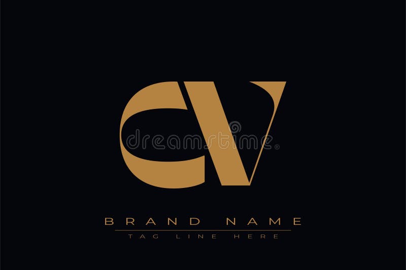 CV Initial Letter Logo Design Stock Vector - Illustration of icon ...