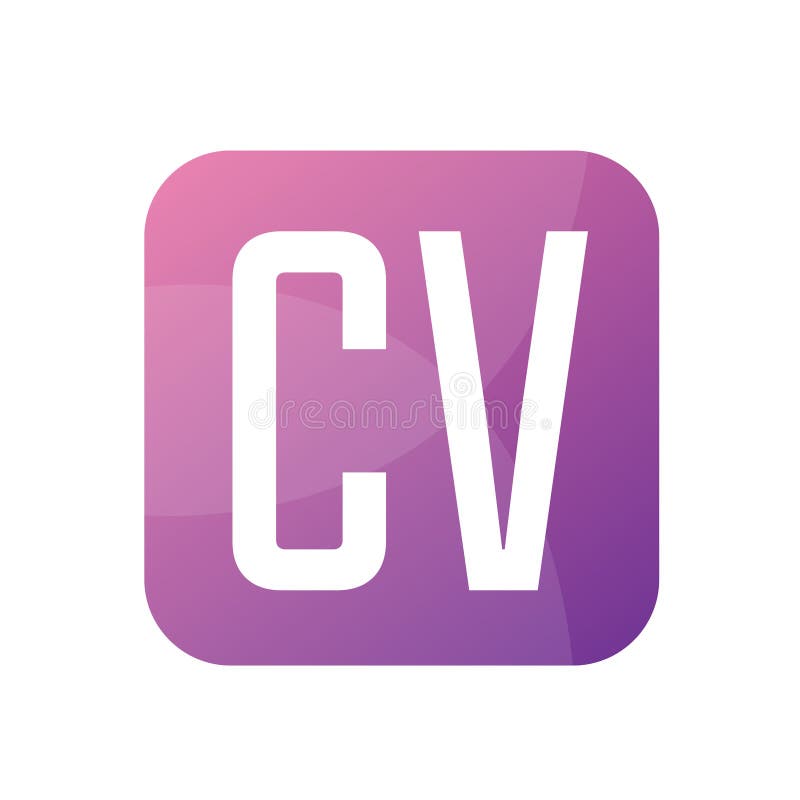 Cv Letter Logo Stock Illustrations – 1,215 Cv Letter Logo Stock ...