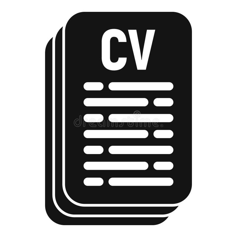 Cv Papers Icon Simple Vector. Looking Seek New Job Stock Illustration ...