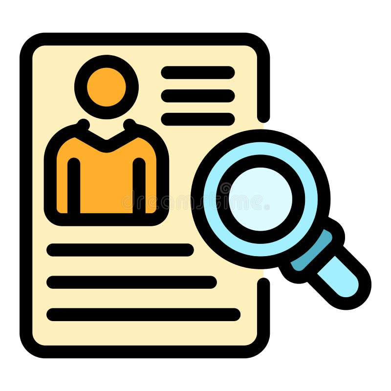 Cv Personal Information Icon Color Outline Vector Stock Vector ...