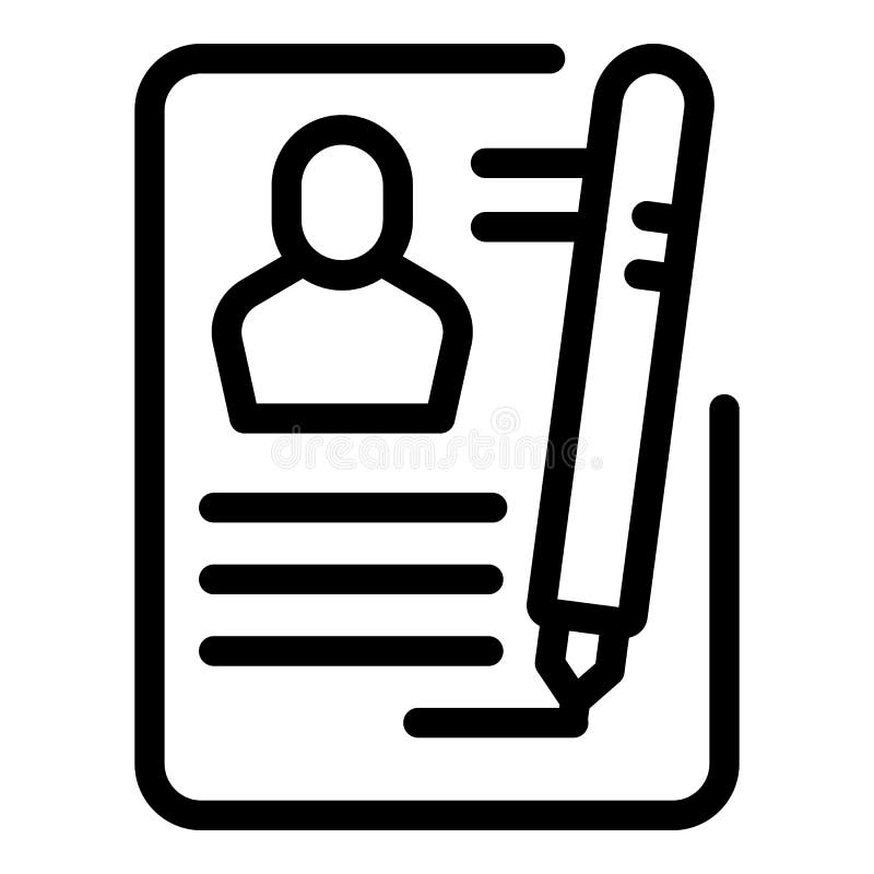 Man Cv Icon Outline Stock Illustrations – 1,233 Man Cv Icon Outline ...