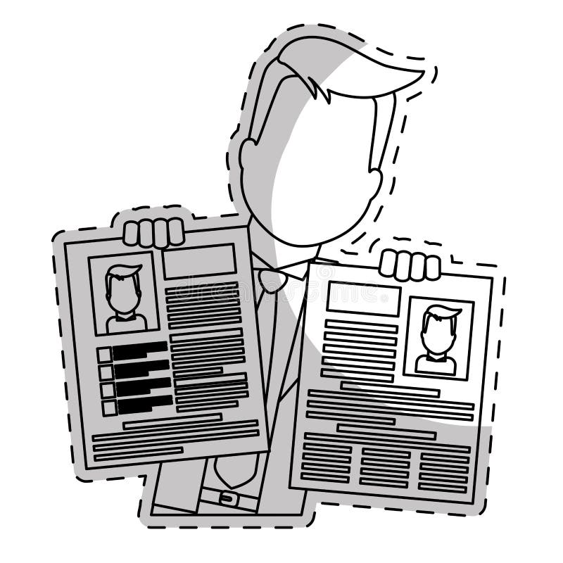 Cv or Resume Related Icons Image Stock Illustration - Illustration of ...