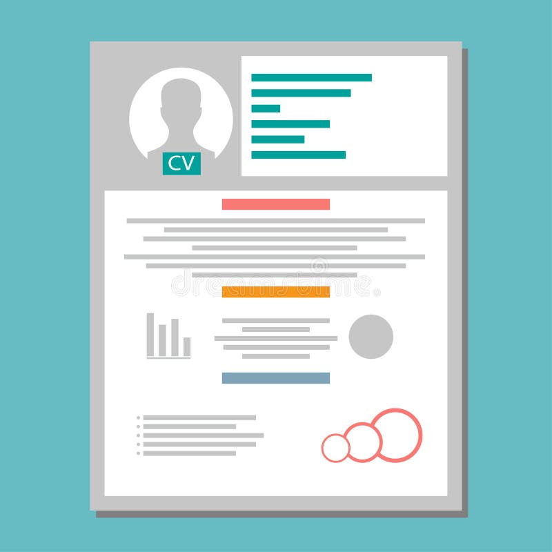 CV. Resume template stock vector. Illustration of personal - 91621546