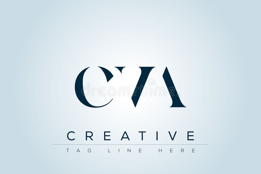 CVA abstract letter logo stock vector. Illustration of symbol - 363285868