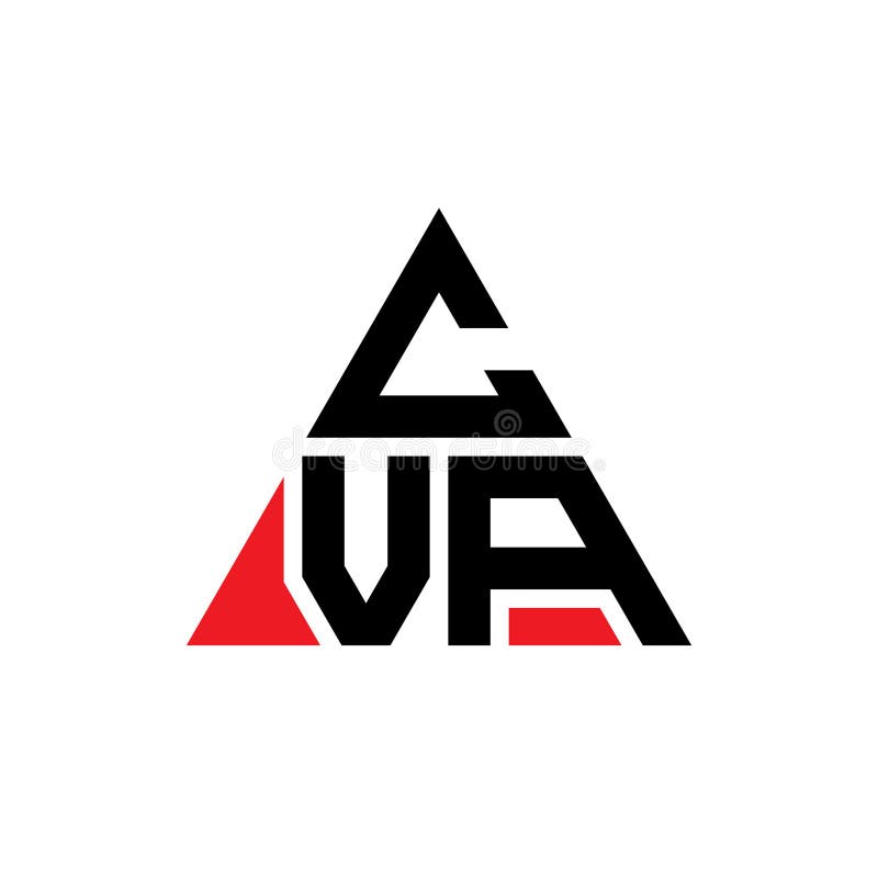 CVA Triangle Letter Logo Design with Triangle Shape. CVA Triangle Logo ...