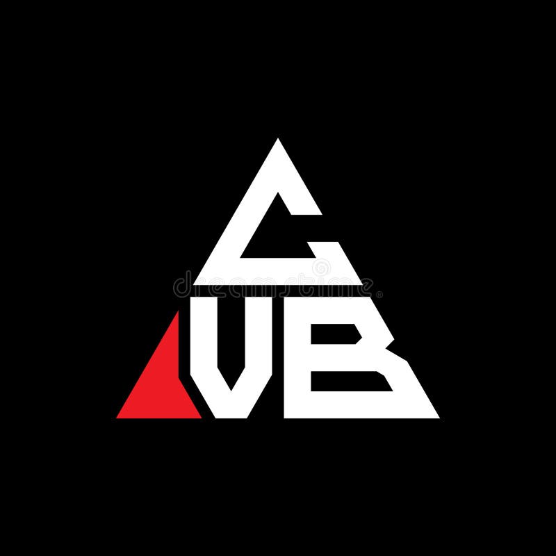 CVB Triangle Letter Logo Design with Triangle Shape. CVB Triangle Logo ...