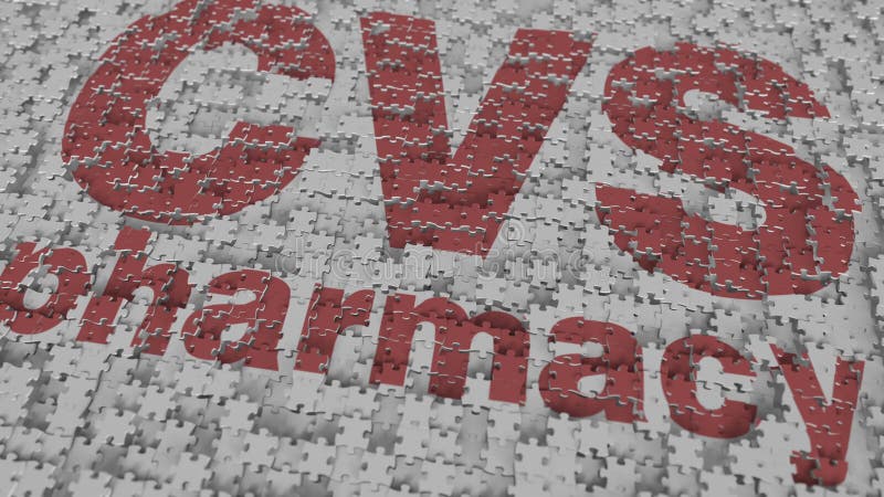 CVS PHARMACY Logo Against Modern Building Reflecting Sky and Clouds ...