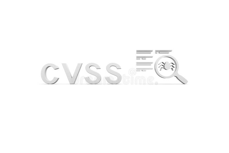 CVSS Concept White Background 3d Stock Illustration - Illustration of ...