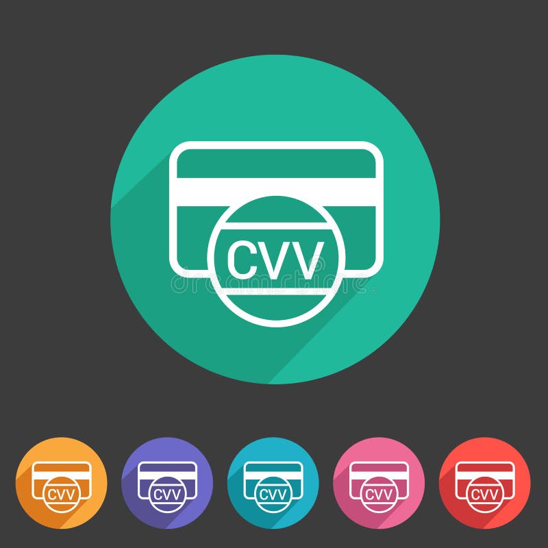 CVV Card Security Code Credit Icon Flat Web Sign Symbol Logo Label ...