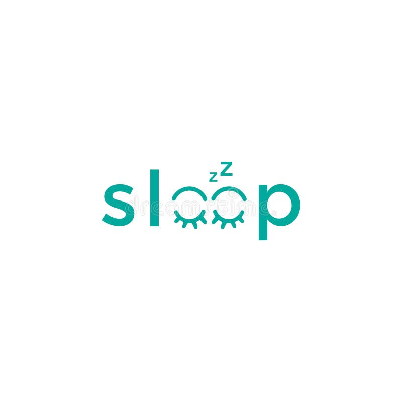 Letter Sleep Eye Typography Logo Design Vector Stock Vector ...