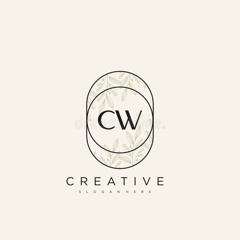 CW Initial Letter Flower Logo Template Vector Premium Vector Art Stock ... CW Initial Letter Flower Logo Template Vector Premium Vector Art Stock ...