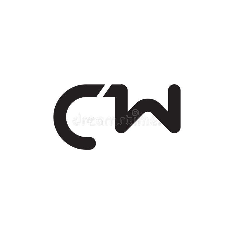 Cw Initial Letter Vector Logo Stock Vector - Illustration of letter ...