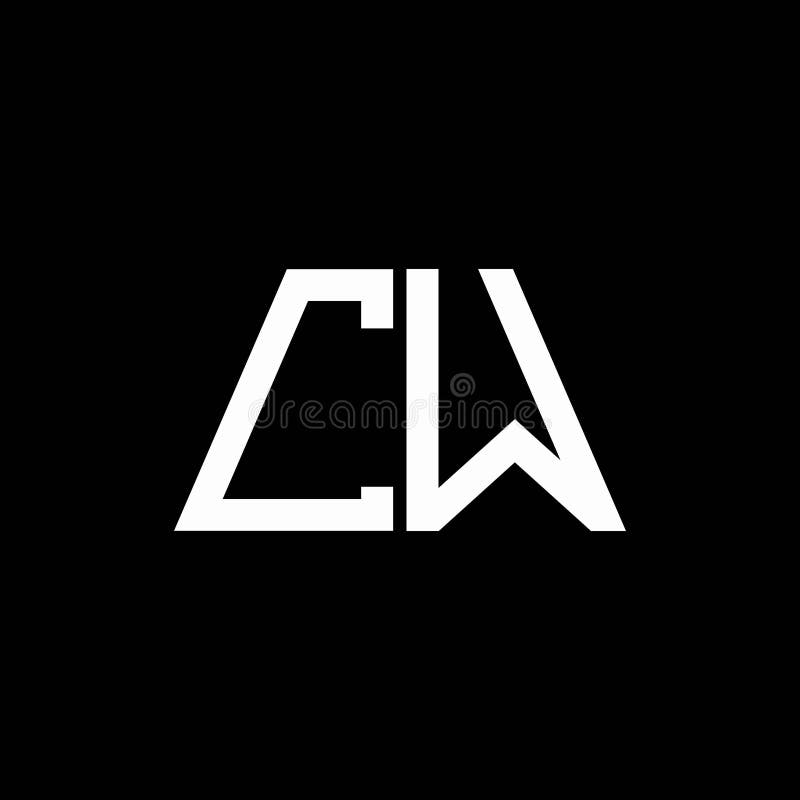 CW Logo Abstract Monogram Isolated on Black Background Stock Vector ...
