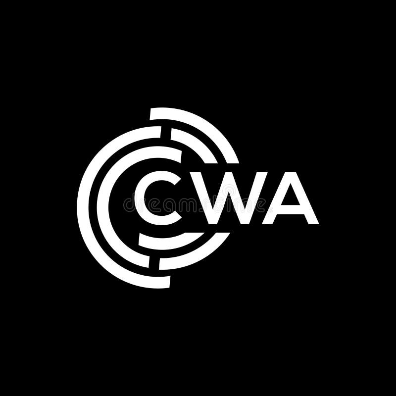 CWA Letter Logo Design on Black Background. CWA Creative Initials ...