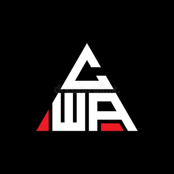 CWA Triangle Letter Logo Design with Triangle Shape. CWA Triangle Logo ...