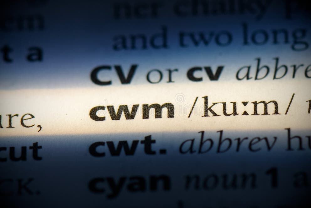 Cwm stock image. Image of isolated, word, closeup, reference - 161578399