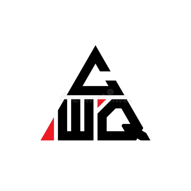 CWQ Triangle Letter Logo Design with Triangle Shape. CWQ Triangle Logo ...